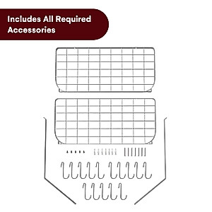 Vdomus Hanging Pot and Pan Rack - Wall Mounted Hanging Pot Rack for Kitchen Storage and Organization - Silver 2-Tier Wall Shelf for Pots and Pans Storage