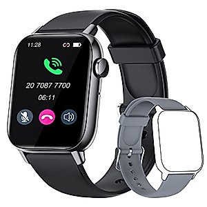 GT HITGX Smart Watch with Voice Control 1.72" Fitness Tracker Smartwatches 100+ Sports Modes Smart Watches for Men Women Watch for iOS Android (Answer/Calls)
