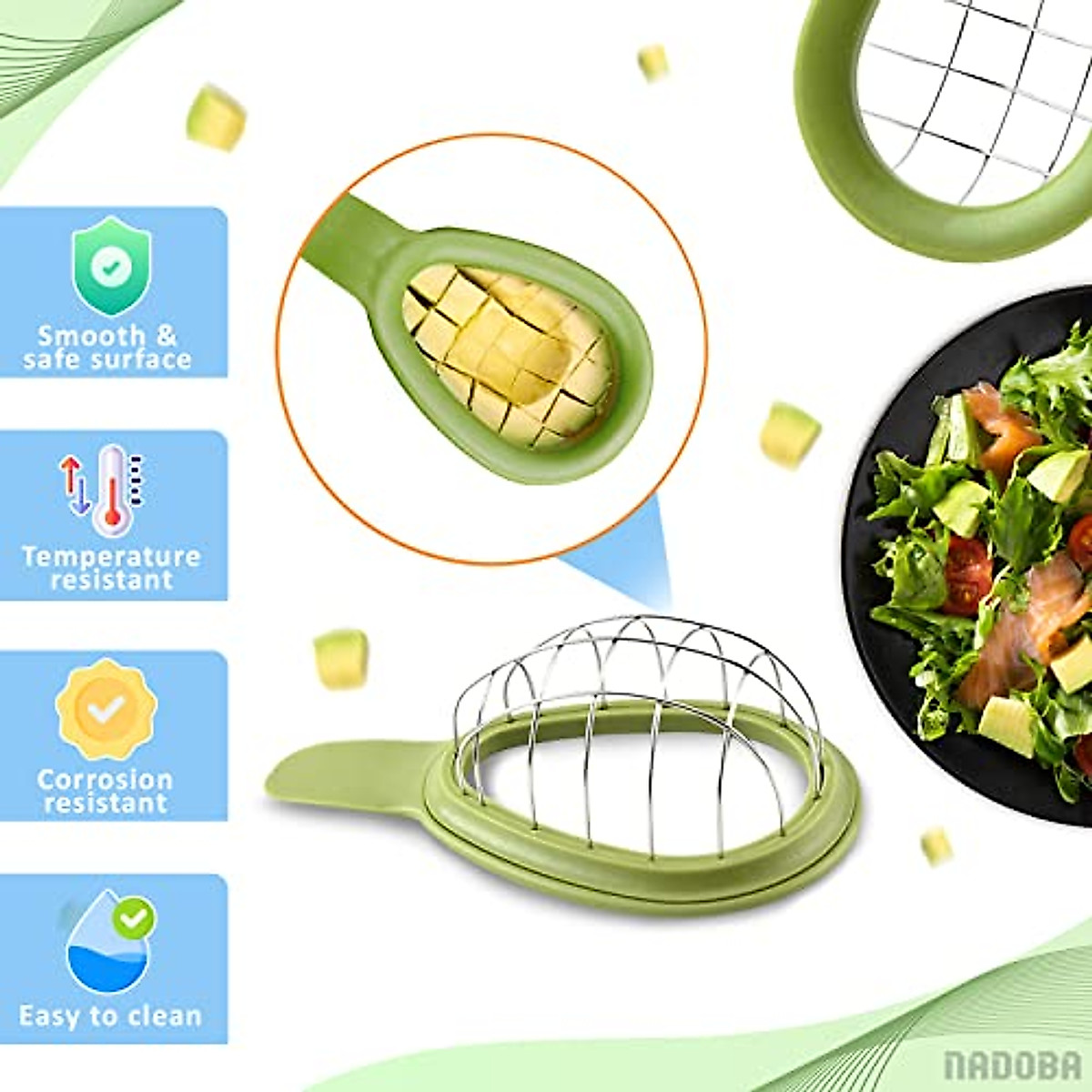 Avocado Slicer Tool Fruit Knife - Avocado Masher Kitchen Tool Avocado Cutter Tool Fruit Slicer Cutter Cool Kitchen Gadgets - Slicer Vegetable Cutter Fruit Carving Tools Apple Peeler Fruit Peeler Tool