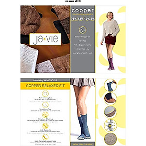 ja vie JAVIE Copper Crew Socks for Men & Women Sports Wicking Moisture Workout Training Socks Diabetic Non-binding Seamless Toe