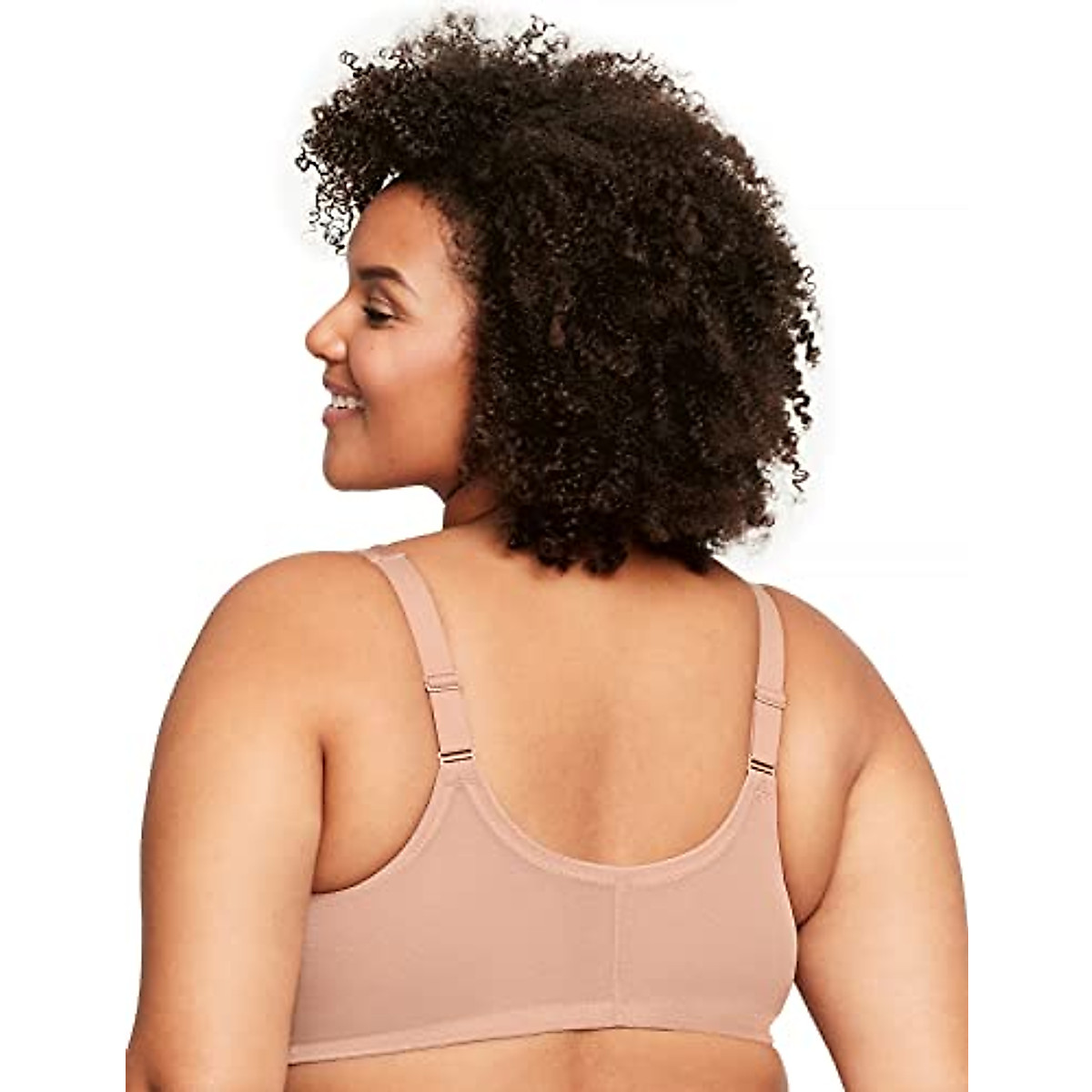 Glamorise Full Figure Plus Size MagicLift Natural Shape Front-Closure Bra Wirefree #1210