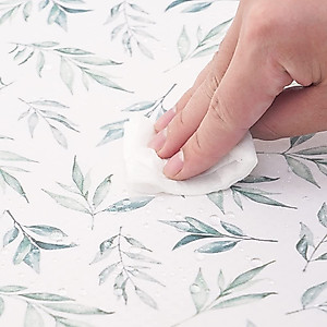 HappyFlute Splat Mat for Under High Chair/Art/Crafts/Playtime,Waterproof and Washable Splat Mat for Baby Feeding Supplies,43'x43' Square(Leaves)