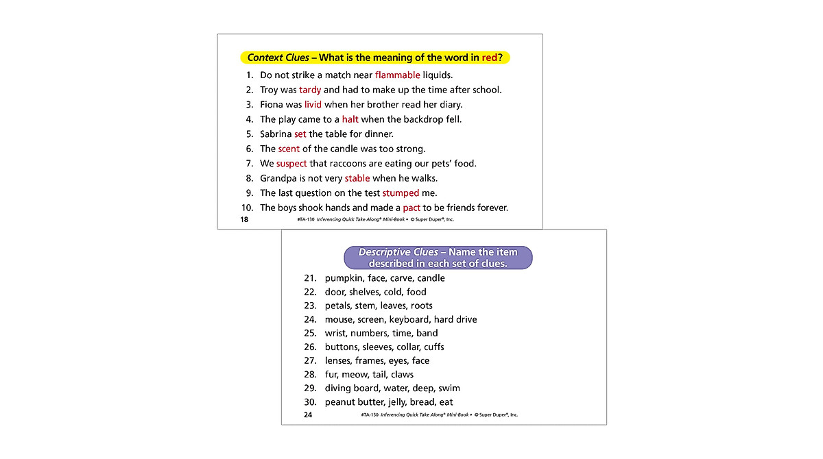 Inferencing Quick Take Along Mini-Book | Boost Kids' Reading Skills