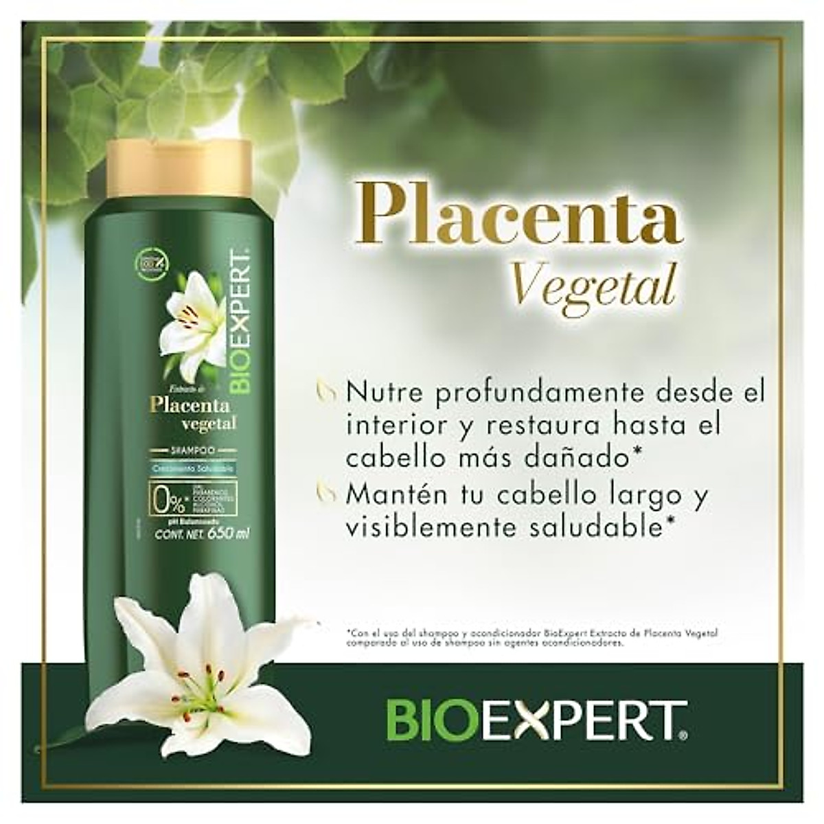 Bioexpert Shampoo - Extracto de Placenta Vegetal 650ml