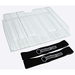 Harmony Audio Cases HC-DC3 Protective DJ Gear Saver Polycarbonate Hard Plastic Dust Cover Case Compatible with Technics SL-1200 Turntable Deck (Includes Stretch Bands)