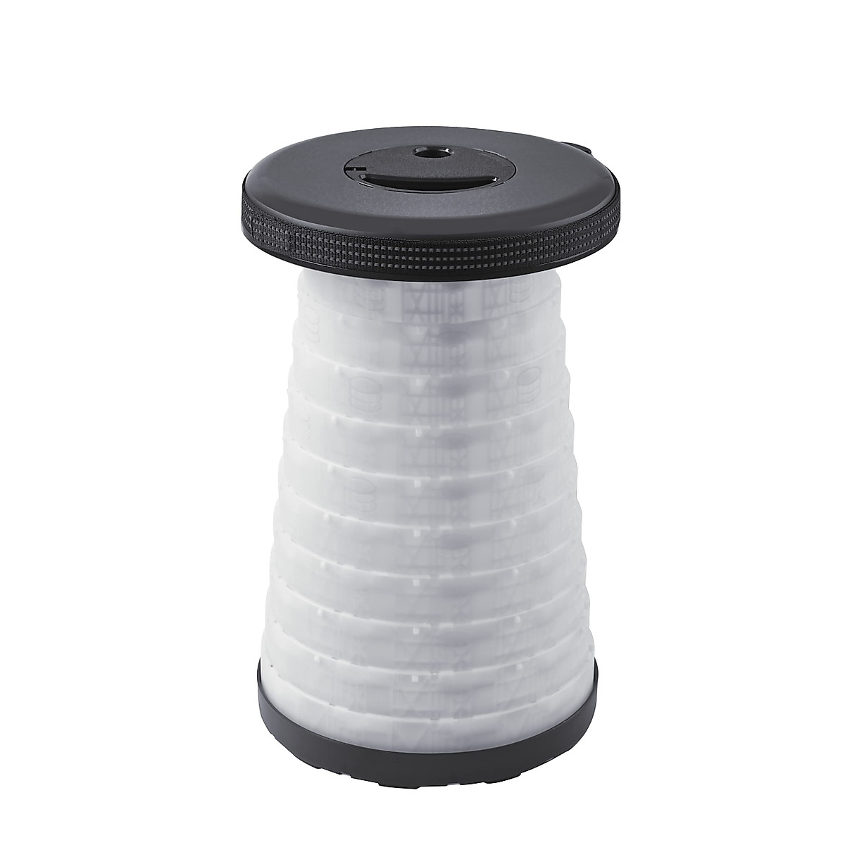 Cocotik Upgraded Folding Stools Portable with Light for Camping Retractable Plastic Chair Lightweight Collapsible for Adults Fishing Garden Outdoors Indoors (Black)