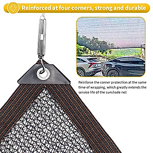 30% Shade Cloth Garden Shade Mesh Net with Grommets - Sun Shade Cover for Pergola, Patio Plants, Greenhouse, Chicken Coop, Outdoor (6.5Ft x 13Ft)