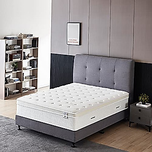 Full Size Mattress - 14 Inch Cool Memory Foam & Spring Hybrid Mattress with Breathable Cover - Comfort Plush Euro Pillow Top - Rolled in a Box - Oliver & Smith