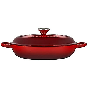 Le Creuset Enameled Cast Iron Signature Braiser, 3.5 qt., Cerise