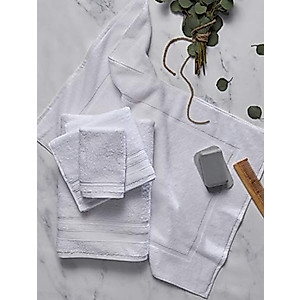 Bokser Home Hospitality Kenwood Wash Cloths, Hotel Quality for Bathroom, Home, Spa and More, 100% Combed Ring Spun Cotton Providing a Soft, Luxurious Feel, White, 13” x 13” (Pack of 30)