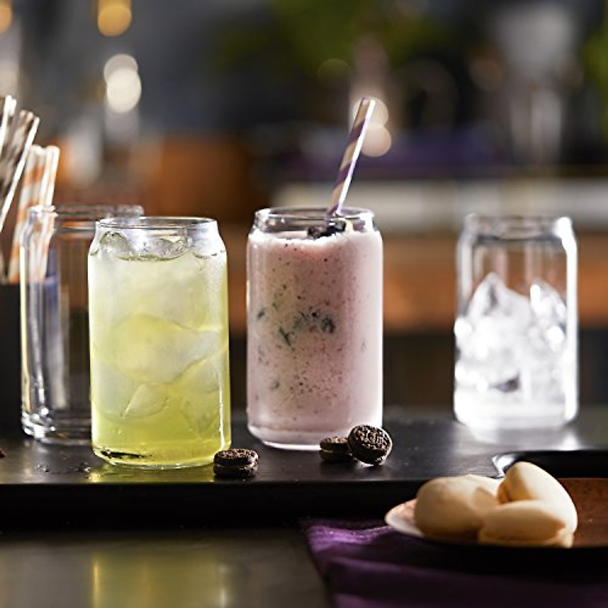 Libbey Classic Can Tumbler Glasses, 16-ounce, Set of 4