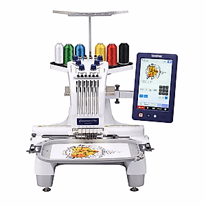 New brothread - Single Huge Spool 5000M Each Polyester Embroidery Machine Thread 40WT for Commercial and Domestic Machines - Beige