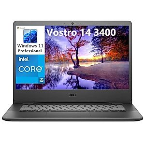 Dell Vostro 14 3400 14" Business Laptop Computer, Intel Core i5-1135G7 (Beat i7-1065G7), 16GB DDR4 RAM, 1TB PCIe SSD + 1TB HDD, 802.11AC WiFi, Bluetooth 5.0, Black, Windows 11 Pro