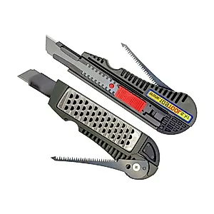 109TOOLs Drywall 4 in 1 Multi Knife Drywall Multi Tool Drywall Rasp Plaster Planer Jab Saw Tape Measure Hook 18mm SK-2 with High Durability Blade Best Premium utility knife