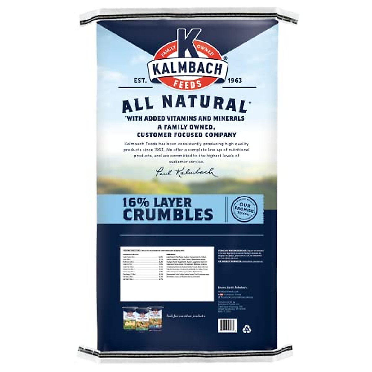 Kalmbach Feeds All Natural Layer Crumble, 50 Lb