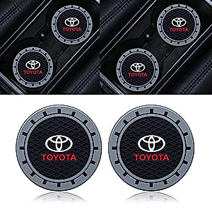 Car Coasters, Car Cup Holder Coaster for Toyota Avalon Camry Prius Avalon Corolla RAV4 Highlander, Anti Slip Car Coasters for Cup Holders, Car Interior Accessories, 2 PCS
