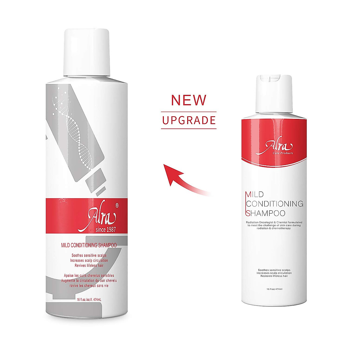 Alra - Mild Conditioning Shampoo - Gentle Cleanser and Conditioner for Cancer Patients During and After Radiation and Chemotherapy - Improves Fragile Hair - Promotes Growth (16oz NEW)