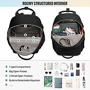 LOVEVOOK Mini Backpack Purse for Women Girls Small Backpack with USB Charging Port, Cute Fashion Daypack for Work Travel School