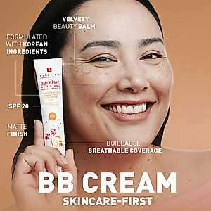 Erborian BB Cream with Ginseng, Fair (Clair) - Lightweight Buildable Coverage with SPF 20 & Ultra-Soft Matte Finish Minimizes Pores & Imperfections - Korean Face Skincare - 0.5 Oz