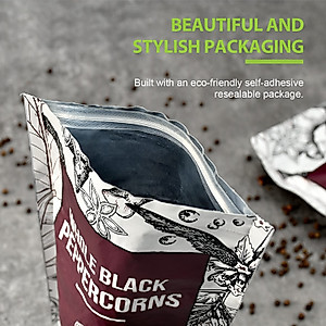 Soeos Whole Black Peppercorns 16oz + Himalayan Pink Salt 2lb, Salt and Pepper for Grinders, Black Peppercorn Refil, Pink Himalayan Sea Salt, 2 Piece Set