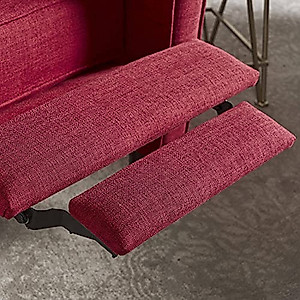 Christopher Knight Home GDFStudio Mason Mid-Century Modern Tuft Back Recliner (Qty of 1, Fabric/Red).