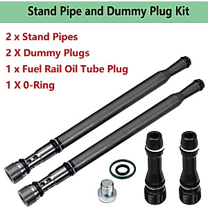 6E7Z-9A332-B fit for Ford Fuel Supply Tube,Stand Pipe & Dummy Plug Kit Replacement for 2004-2010 Ford 6.0L Powerstroke E/F-Series 6E7Z-9A332-B Fuel Supply Tube