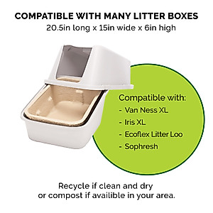 Kitty Sift 2-Pack Disposable Heavy Duty 6mm Thick Cat Litter Box - Sustainable, Clean, & Water Resistant - Jumbo, 2-Pack