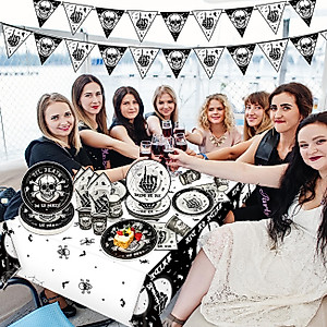 Bride or Die Bachelorette Party Decorations Til Death Do Us Party Bachelorette Plates Napkins Cups and Tablecloth for Bridal Shower Engagement Wedding