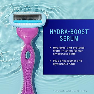Schick Hydro Silk Moisture Razor Blade Refills, 6 Count | 5-Blade Moisturizing Razors for Women | Womens Moisturizing Razor Refills