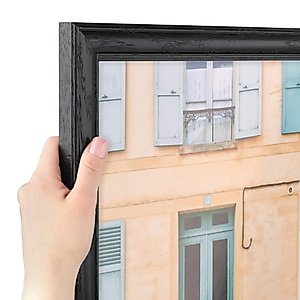 ArtToFrames 15x19 inch Black Stain on Solid Red Oak Wood Picture Frame, 2WOM0066-59504-YBLK-15x19