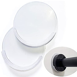 Venupple Shower Rod Holder, Tension Curtain Rod Bracket No Drilling, Adhesive Shower Rod Retainer Shower Curtain Rod Holder | Shower Curtain Rod not Included (Transparent)