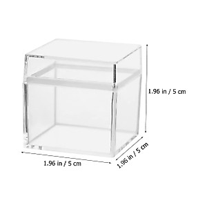 BESTOYARD 36 pcs small display case single cupcake holders earplug case candy container small pill organizer sugar container clear cube display case wedding candy case mini moon cake box