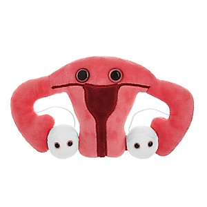 GIANTmicrobes Uterus Plush Toy, Uterus Stuffed Animal, Uterus Gifts, Uterus Plush, Hysterectomy Gifts, Endometriosis Gifts, Gynecologist Gifts,Obgyn Gifts, Feminist Gifts, Fertility Gift,Get Well Gift