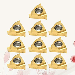 10pcs Carbide Turning Inserts Blades Turning Tool Durable Lathe Inserts A60 Threading Cutter