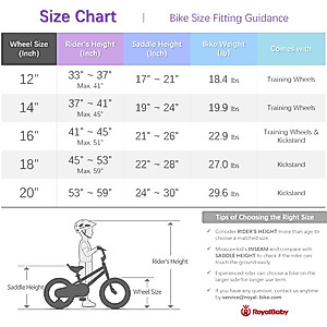 RoyalBaby Boys Girls Kids Bike 12 Inch Matte Button Bicycles with Training Wheels Child Bicycle Blue