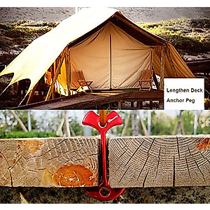 10pcs Fishbone Tent Stakes Pegs Lengthen Deck Nail Anchor Stopper Guyline Tensioner Camping Accessories(Red)