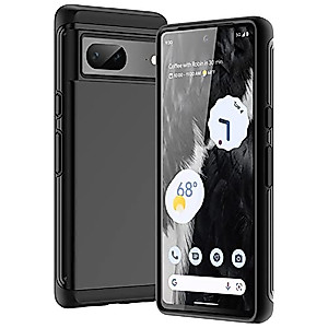 JETech Heavy Shockproof Case for Google Pixel 7, Dual Layer Rugged Protective Phone Cover with Shock-Absorption (Black)