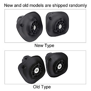Qiilu Luggage Replacement Wheels Replacement Wheels Plastic 2Pcs Set PVC Luggage Wheels Replacement Single Roller for Suitcase Accessory
