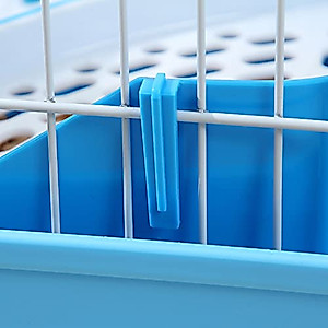 Generic Durable Hamster Pet Cat Rabbit Toilet Rectangle Corner Training Tray (Blue)