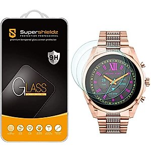 Supershieldz (3 Pack) Designed for Michael Kors Gen 6 Bradshaw and Michael Kors Access Grayson (Gen 2) Smartwatch Tempered Glass Screen Protector, Anti Scratch, Bubble Free