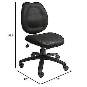 Boss Office Products Any Task Mid-Back Task Chair with No Arms in Black