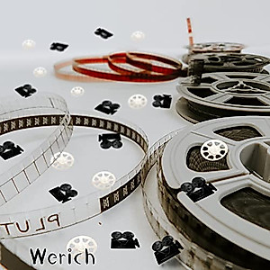 Werich Hollywood Movie Night theme Photography Confetti party Table Decoration ConfettiVideo Camera Metallic Foil Table Scatters Confetti for Party Wedding Birthday Baby Shower Bridal Shower Festival Theme P