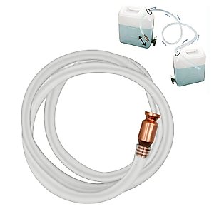 Tezam Gas Siphon Hose Pump Shaker Siphon for Gasoline Fuel Water Transfer Safe Multi-Purpose Self Priming Pump 6 Foot High Grade Hose 1/2" Valve