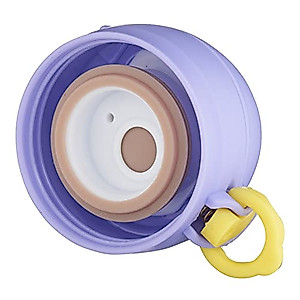 Kids Stainless Steel Thermos Water Bottle Keeps Drinks Hot & Cold All Day Large 12oz. Capacity,Easy Button Pop Lid for Toddler,Double Wall insulated Leakproof Technology by Smile My Baby (Purple)