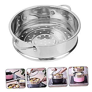 GOOHOCHY stainless steel steamer bun steamer stainless steel wok stainless cookware metal steamer basket rice cooker rack seafood steam Basket Steaming Tool Buns Steamer Kitchen Tool tray