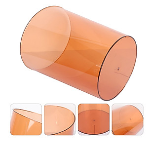 Amosfun Plastic Slim Round Small Trash Can Wastebasket Garbage Container Bin Pot for Bathroom Bedroom Kitchen Home Office Orange
