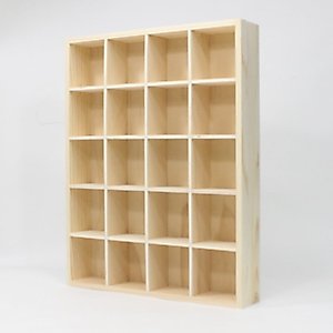 YOYOFORMULA Wooden Yo-Yo Display Box - YoYo Display Case - Many Sizes and Styles (Natural, Holds 20)