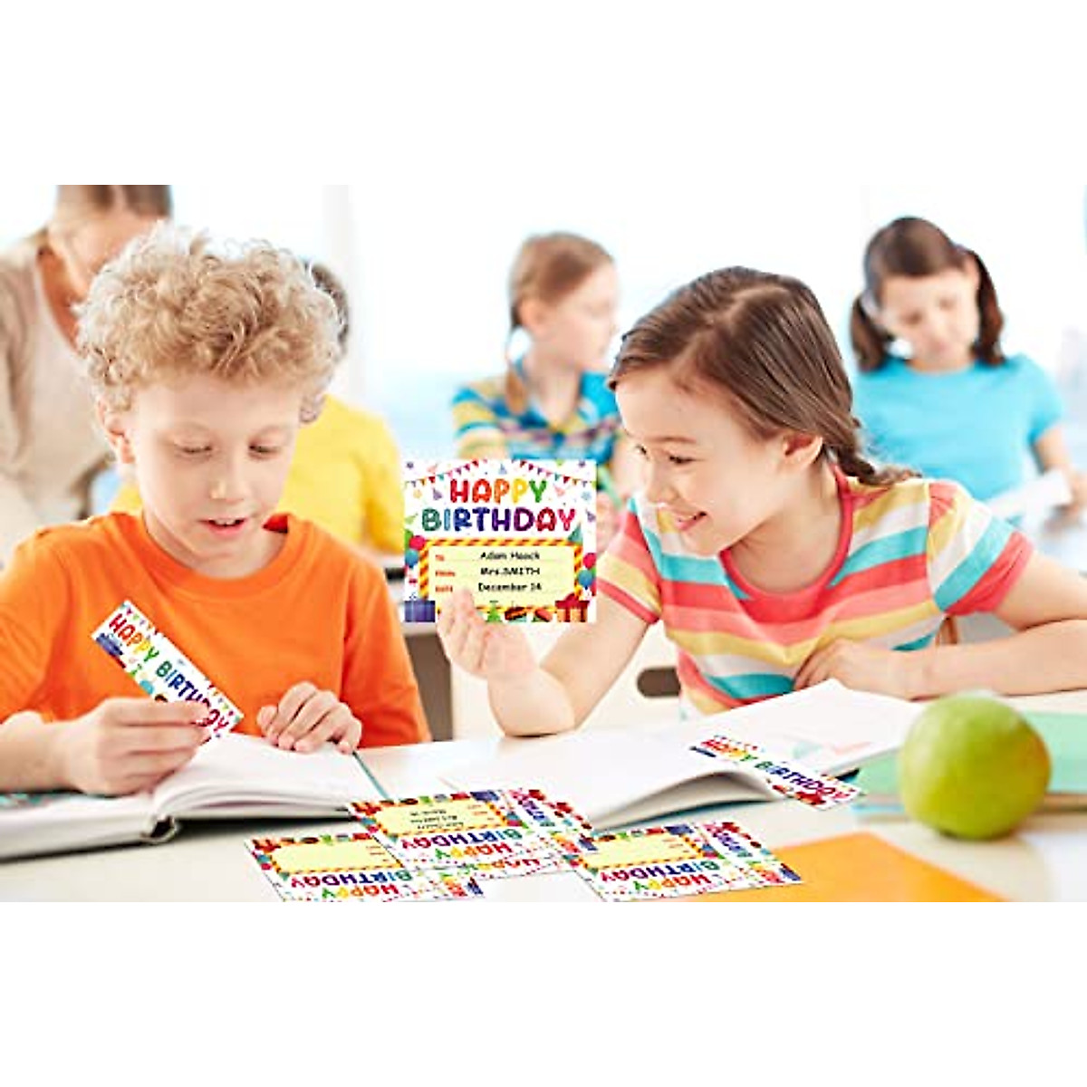 FaCraft 36PCS Happy Birthday Cupcakes Bookmark Awards,Birthday Bookmark Certificates for Students from Teacher,Birthday Awards Gifts for Kids Classroom Kindergarten Back to School Teacher Supplies