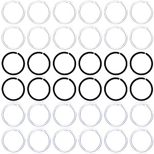 Kridzisw 22G Clear Plastic Silicone Nose Rings Hoop Piercing Retainer Flexible Bioflex Thin Nostril Lip Nose Ring Tragus Cartilage Helix Daith Rook Earrings Piercing Jewelry Work Sport Women Men 8mm