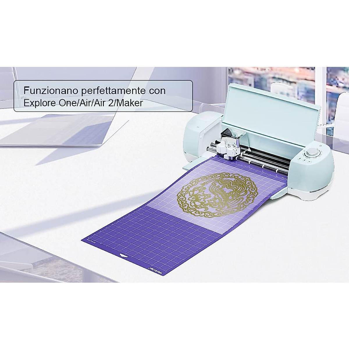 WORKLION Cutting Mat 12x24 for Cricut: Cricut Explore One/Air/Air 2/Maker Variety Adhesive Sticky（StandardGrip,LightGrip,StrongGrip）Non-Slip Durable Mat - Replacement Accessories for Cricut